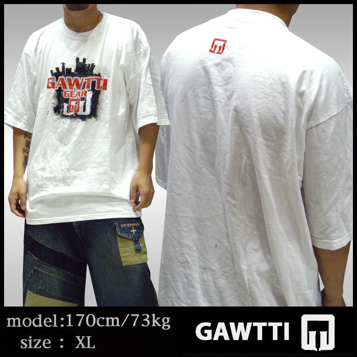 GAWTTI ガウティ Boo Yaa T.R.I.B.E ブーヤー トライブ Tシャツ ホワイト ロゴ HIPHOP ヒップホップ ...