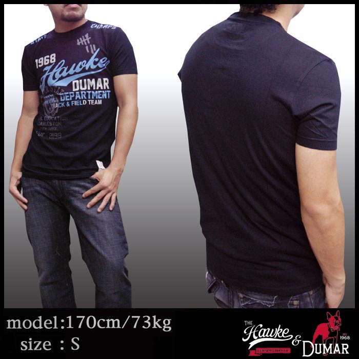 【セール】 HAWKE&DUMAR ホークアンドデュマ メンズ Tシャツ ブラック ホーク&デュマー ストリート ブランド ニューヨーク ブルックリン スタイル HIPHOP ヒップホップ ...