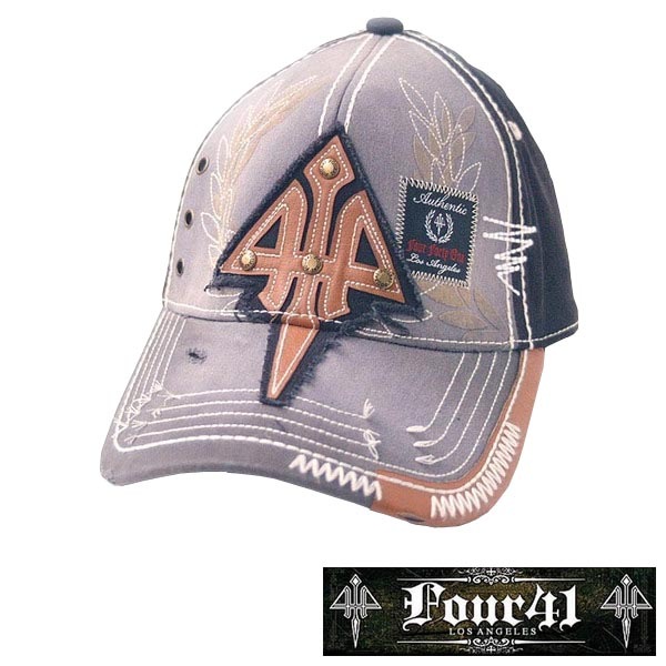 Four41 Los Angeles フォーフォーティーワン キャップ V.WASH ブラック 054 インポート メンズ レディース 帽子 ...