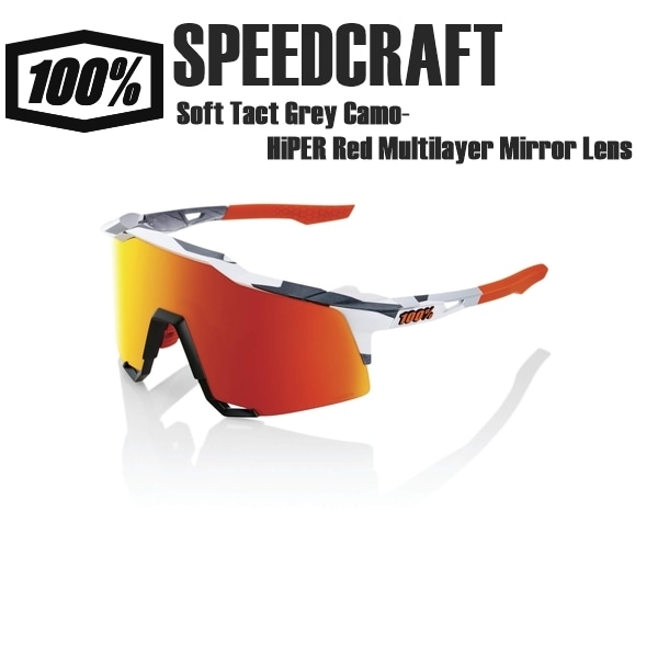 100% ワンハンドレッド SPEEDCRAFT Soft Tact Grey Camo-HiPER Red Multilayer ...