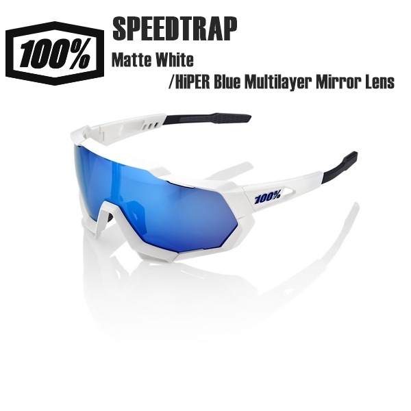 100% ワンハンドレッド SPEEDTRAP - Matte White/HiPER Blue Multilayer Mirror Lens | 100％/100パーセント ...