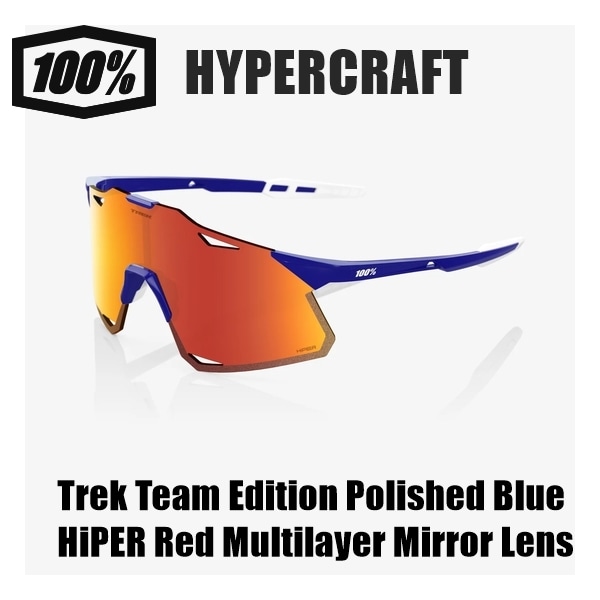 100% ワンハンドレッド HYPERCRAFT Trek Team Edition Polished Blue HiPER Red Multilayer Mirror Lens | 100 ...