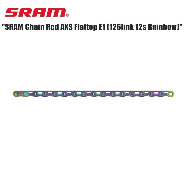 SRAM スラム SRAM Chain Red AXS Flattop E1 (126link 12s Rainbow) | SRAM/スラム ...