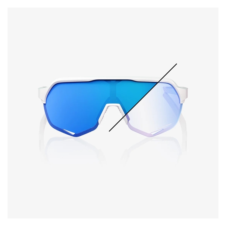 100% ワンハンドレッド S2 Bastillle Pearl White Glitter/Blue Photochrome Mirror ...