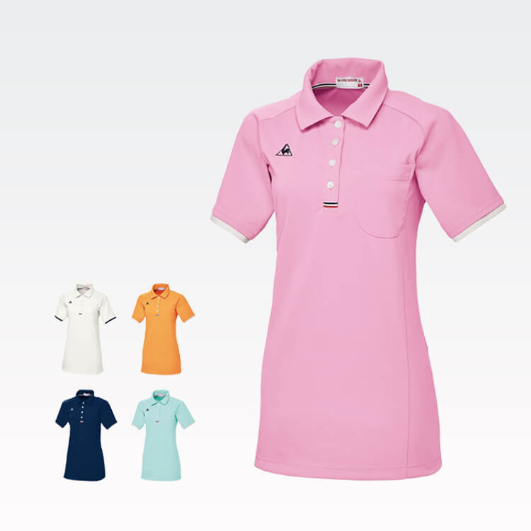 介護士ポロシャツ「丈長め」の通販－ルコックスポルティフ「後ろ