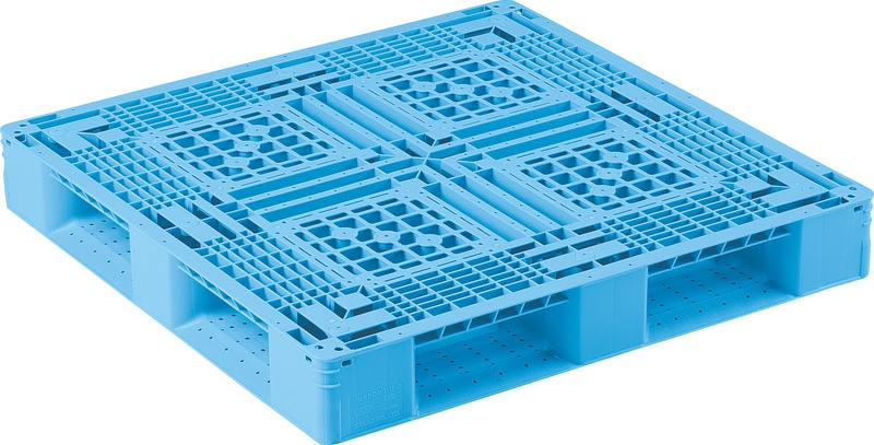 三甲 プラスチックパレット D4-1111-2 カラー2色 重量15.2kg ハンドリフト使用可 4方差片面使用｜物流資材販売【物流マルシェ】
