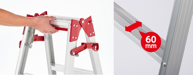 長谷川工業 はしご兼用脚立 脚部伸縮式脚立 RYZ-12c RYZ-15c RYZ-18c RYZ-21c