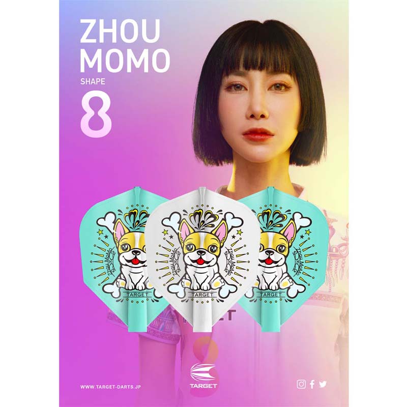 8FLIGHT(エイトフライト) Zhou Momo シェイプ MIX ＜400842＞ シュウ・モモ選手モデル (ダーツ フライト ...