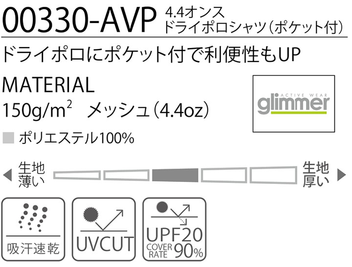ポロシャツ トムスブランド 00330-avp グリマー SS-5L 30色 4.4オンス 半袖 吸汗 速乾 UVカット レディース メンズ ドライポロシャツ 作業服 カラー902-31│作業 ...