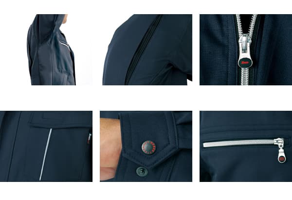 XEBEC ジーベック 長袖ブルゾン 1240シリーズ【1240】【4L-5L】 【秋冬】 作業服 作業着 制服 ユニフォーム│作業服・作業着の通販サイト│だるま商店【公式】