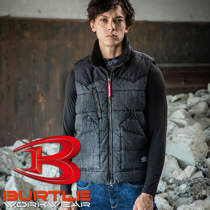 バートル サーモクラフト 防寒ベスト 保温 5004 ヒートベスト 男女兼用 メンズ レディース デニム 秋冬 防寒着 防寒服 作業着 作業服 BURTLE【XXL】│作業服のだるま商店-本店