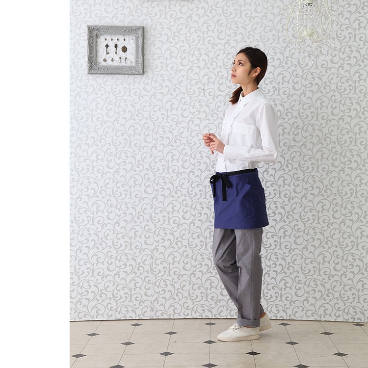 シャツ RH6695 HAKUI セブンユニフォーム 長袖 レース カフェ 飲食店