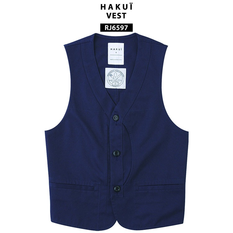 ベスト RJ6597 HAKUI セブンユニフォーム コットン 綿100% カフェ 飲食