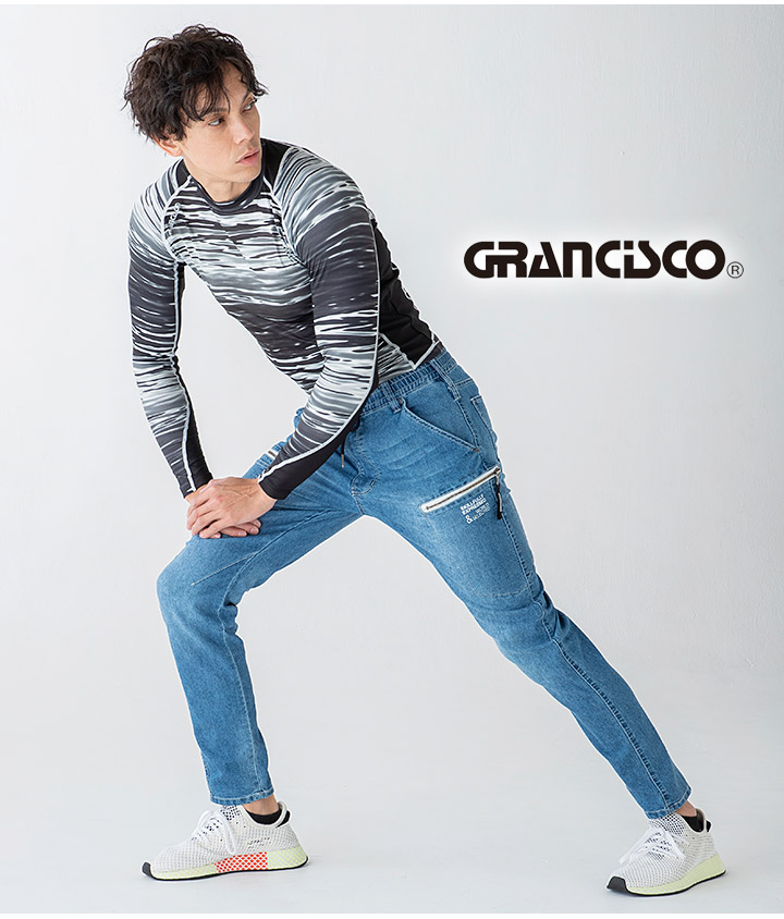 グランシスコ デニム カーゴパンツ 麻混生地 イージーパンツ GC-S132 ストレッチ ズボン 吸湿性 作業着 作業服 春夏 タカヤ商事【4L-5L】│作業服・作業着の通販サイト│だるま商店【公式】