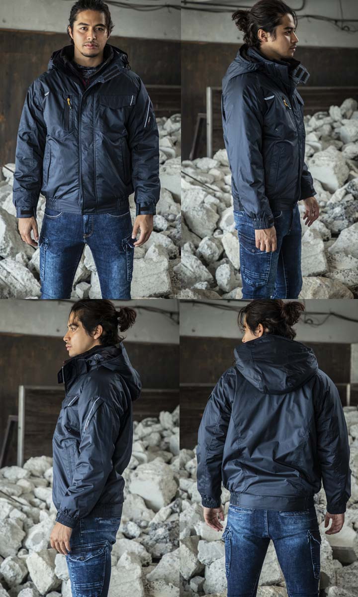 バートル 防寒着 作業着 7210 大型フード付き防寒ブルゾン 作業服 男女兼用 極寒 制服 バイク 釣り 防寒服 BURTLE【4L-5L】│作業服・作業着の通販サイト│だるま商店【公式】