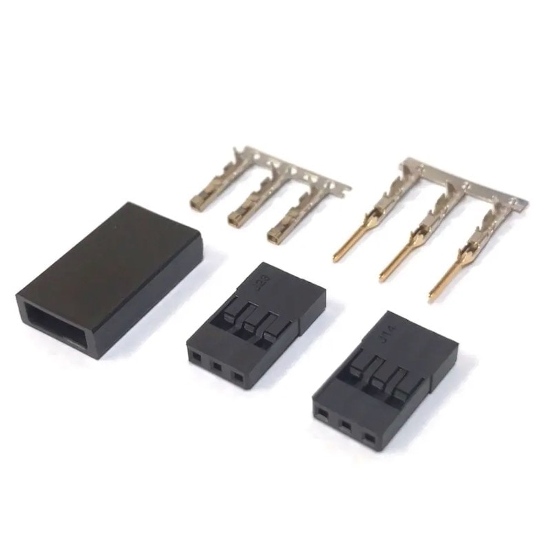 Sniper SS-0016 サンワサーボコネクター 黒 オス＆メス 2ペア