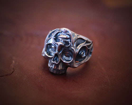 [LIVE⇔EVIL]Skull Ring -SILVER | RING | Accessorys -Dirty Daze Daddy-