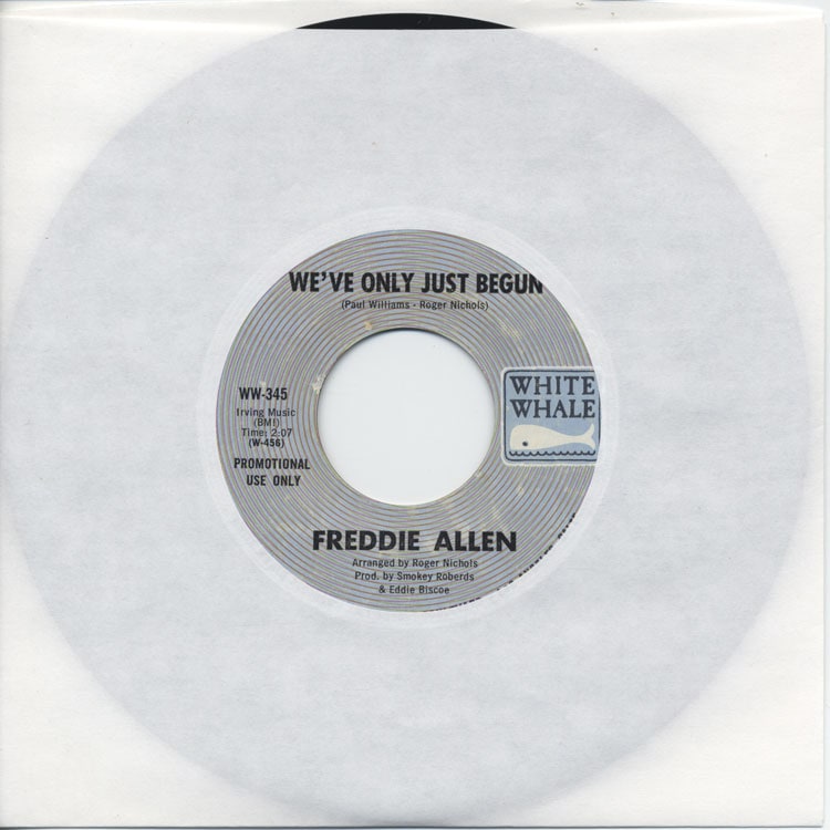 Freddie Allen [Allen “Smokey” Roberds] - We've Only Just Begun (Used 7 ...
