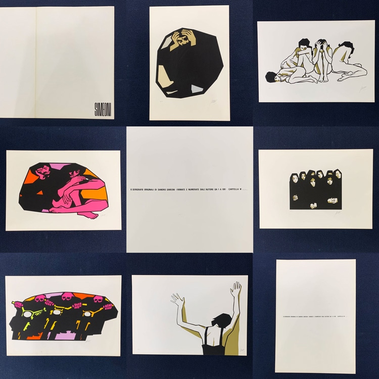 [Vintage Poster] Sandro Symeoni [Simeoni / Sym] - 6 Serigrafie ...