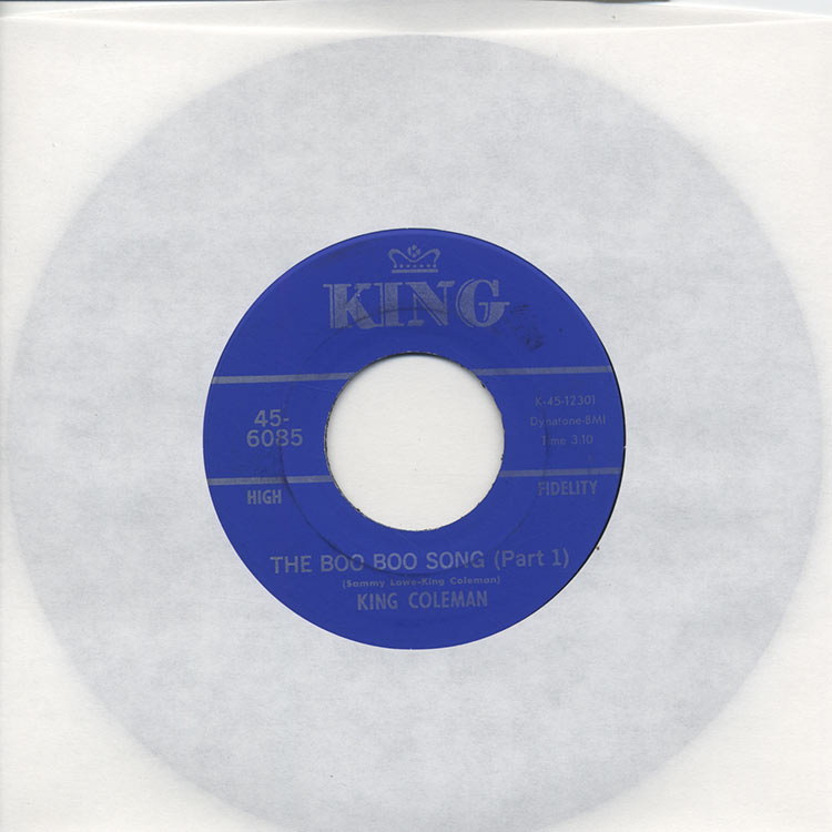 King Coleman - The Boo Boo Song Part.1/2 [Original] (Used 7") - デシネ ...