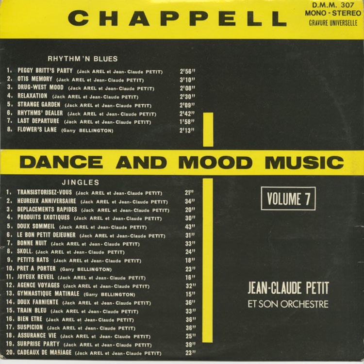 Jean-Claude Petit Et Son Orchestre - Dance And Mood Music Volume 7 [DMM ...