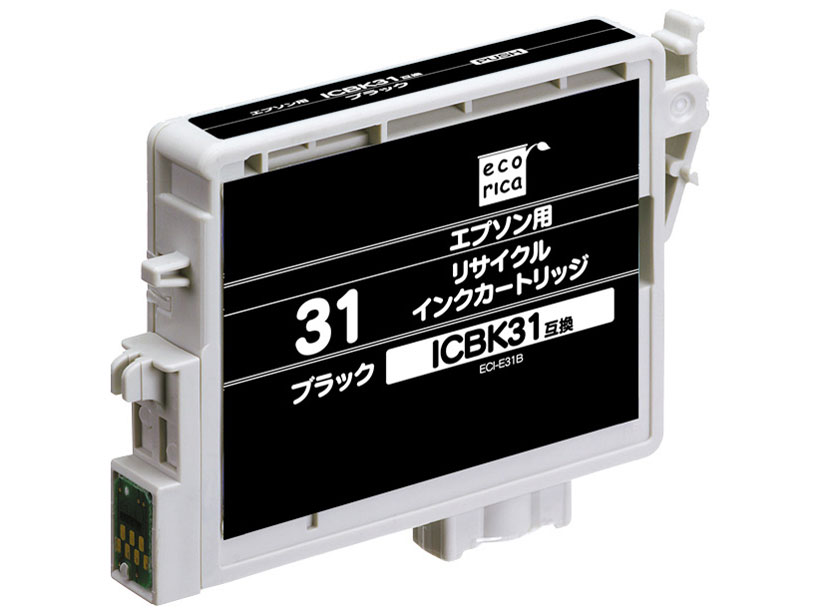 ECI-E31B [エプソン用 ICBK31 ブラック] | パソコン周辺機器,互換インク・インクカートリッジ,エコリカ | | 激安家電通販サイト デジ楽