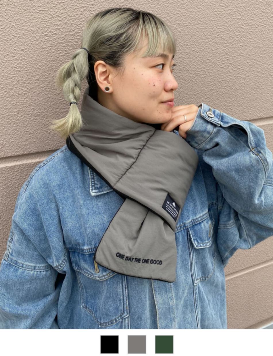 DEVICE select ODOG 中綿キルティング マフラー ストール ネックウォーマー ダウンマフラー メンズ レディース ODOGSB238