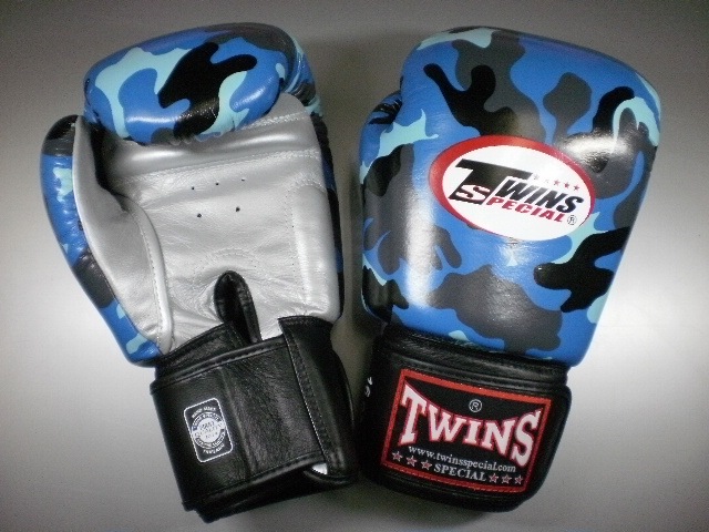 オンスグローブ （ツインズ） 迷彩 SPⅢ 青／銀 | グローブ,ツインズ【迷彩】 | | ムエタイショップ TEAM DEVIL666