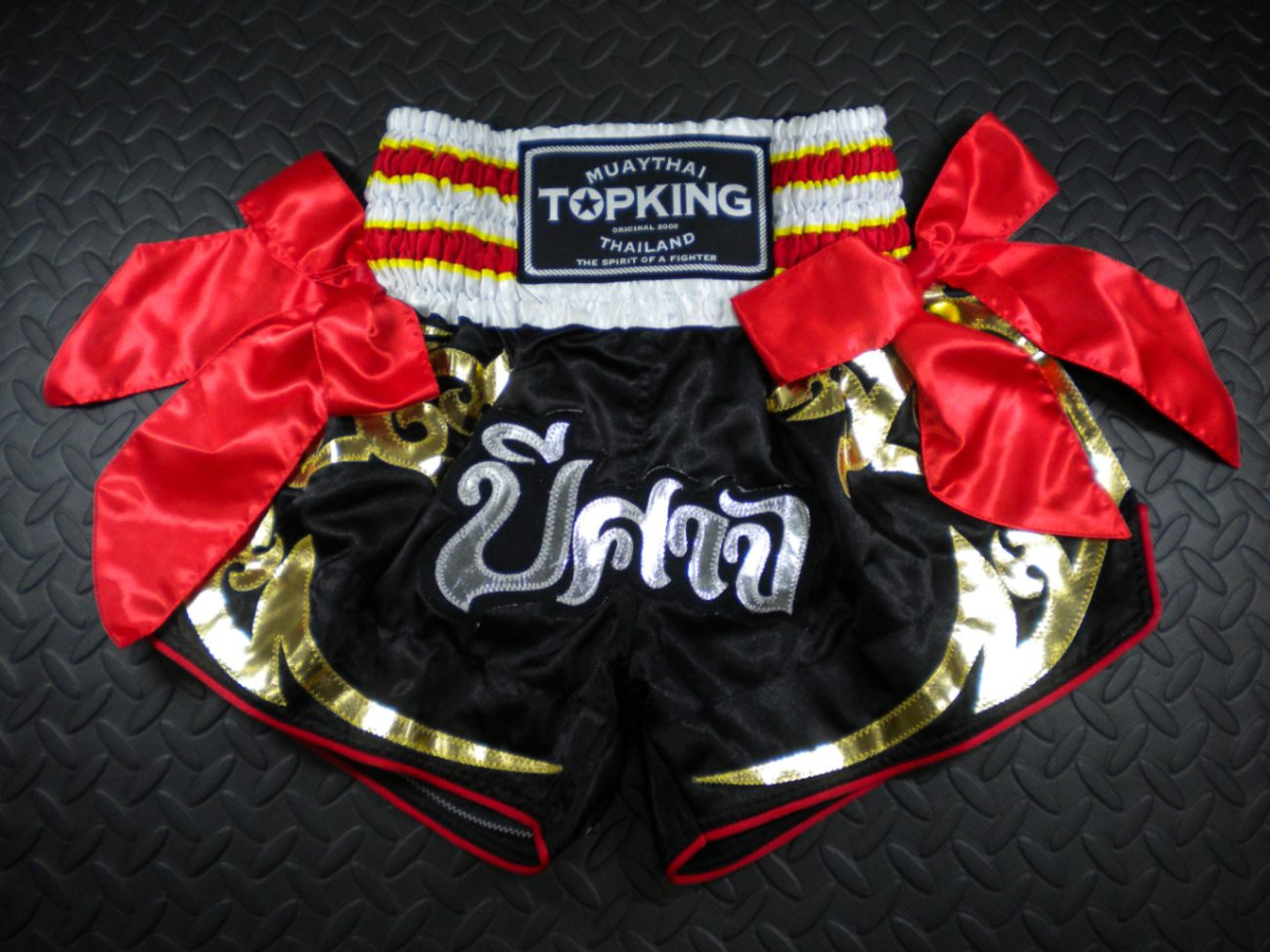 トランクス （トップキングボクシング） デビルSP赤リボン【黒・白】 | トランクス,トップキングボクシング | | ムエタイショップ TEAM DEVIL666