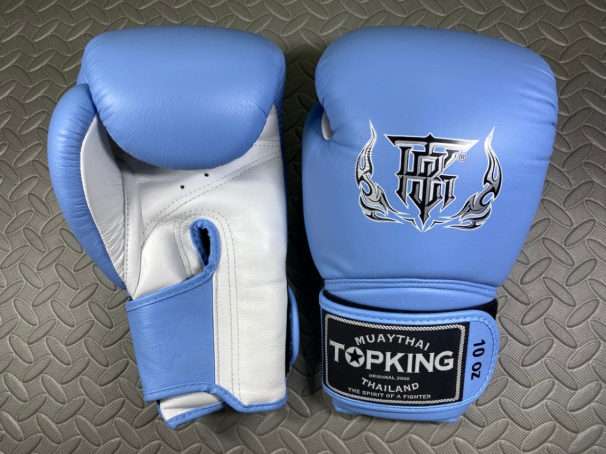 オンスグローブ（トップキングボクシング）ツートン【水色／白】 | グローブ,トップキングボクシング【ツートン】 | | ムエタイショップ TEAM DEVIL666