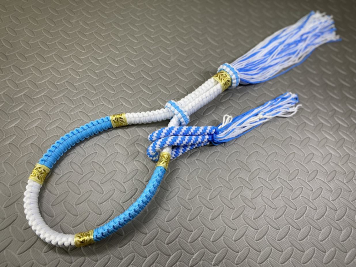 モンコン＆パープラチアット（編み込みSP）【白・水色】 | モンコン,編み込みSP（パープラチアット付き） | | ムエタイショップ TEAM DEVIL666