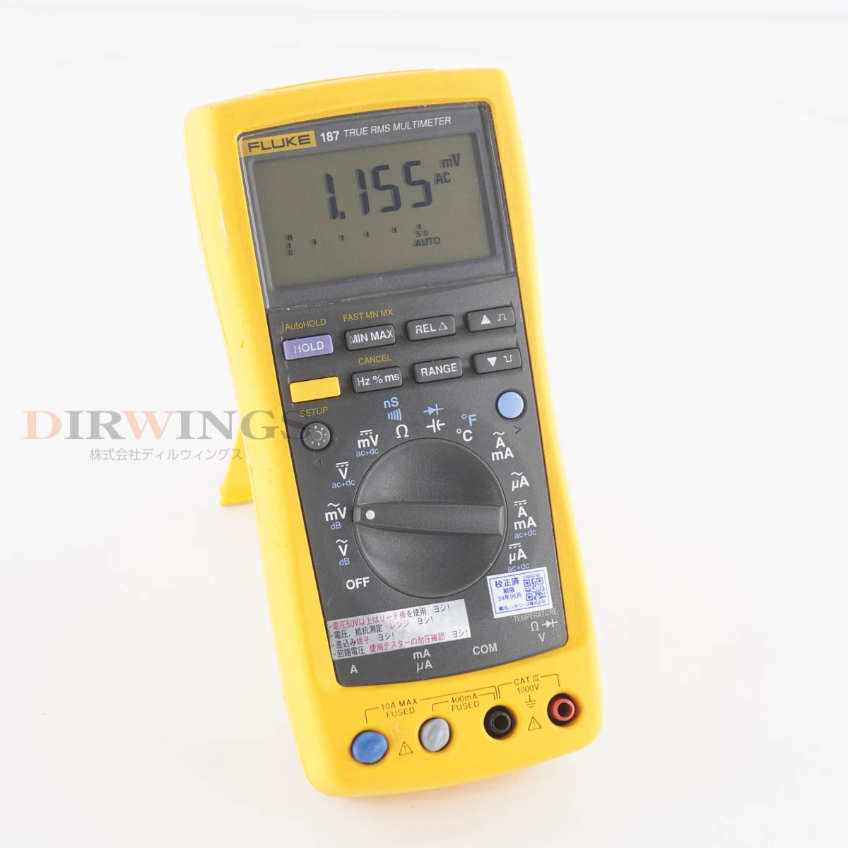 [DW]USED 8日保証 校正2024年6月期限 FLUKE 187 DMM TRUE RMS MULTIMETER DIGITAL ...