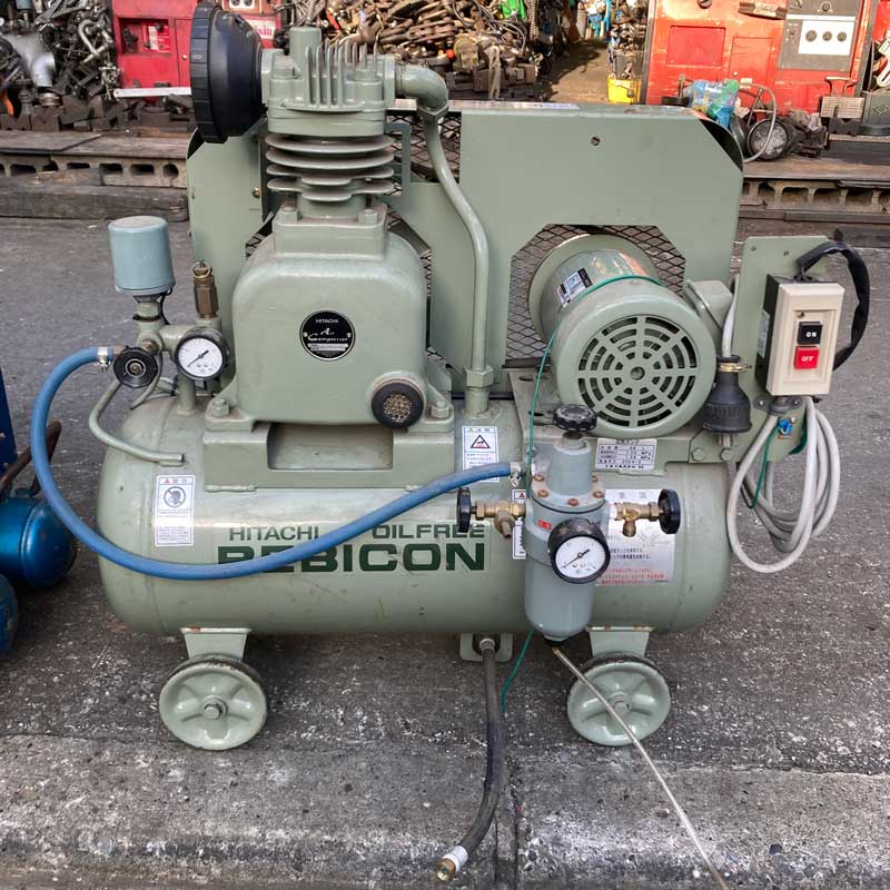 《USED》【HITACHI】コンプレッサー ベビコン 0.75P-9.5VP給油式/三相200V/0.75kW（1馬力）[80767]|激安 ...