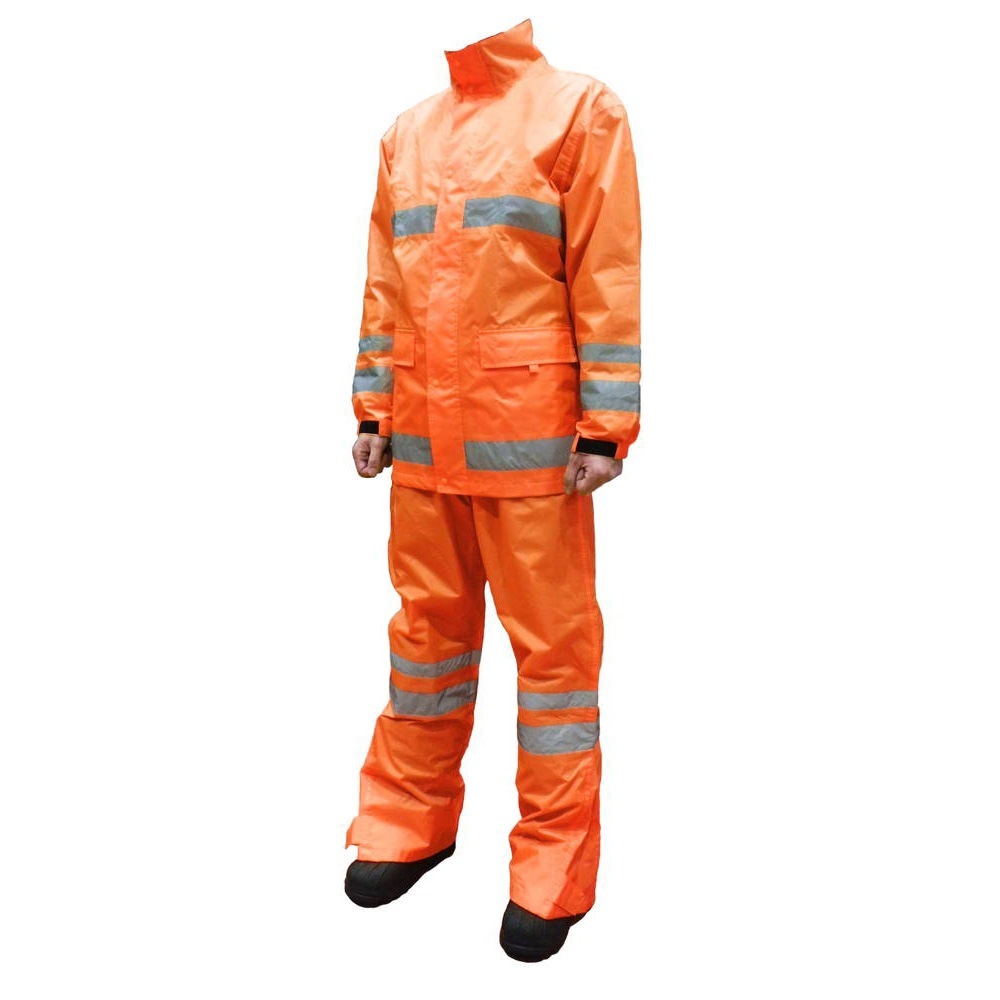 【カヴァーワーク】レインスーツ F-8400 蛍光オレンジ 4Lサイズ[90196【納期：10日～2週間予定】|激安工具・現場用品の通販【ディスコムダイレクト】（旧：ツールパワー）