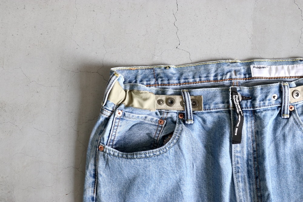 Poliquant(ポリクアント) "THE DEFORMED ADJUSTABLE THRIFTING DENIM 550 [FIGURE ARCHIVES]" | Poliquant ...