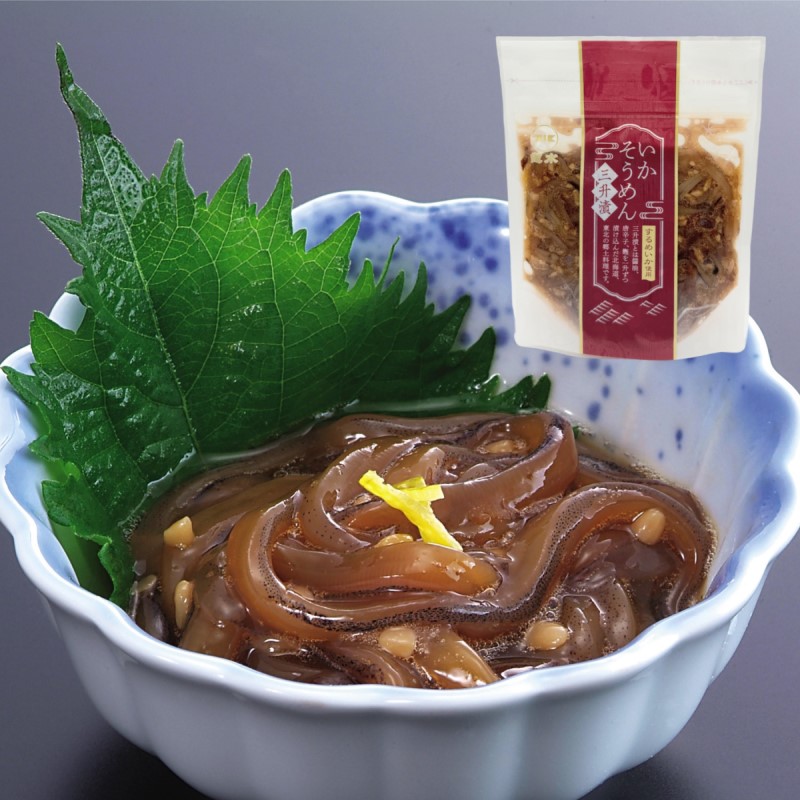 道水 いかそうめん三升漬 110g いか耳そうめん おつまみに最適 北海道直送｜北海道の海産加工物の通販は道水オンラインショップ