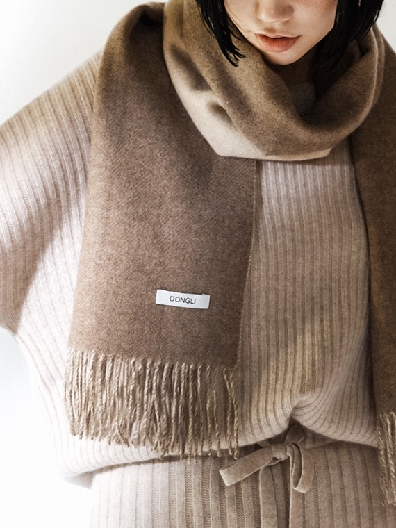 REVERSIBLE MUFFLER | ORGANIC CASHMERE COLLECTION,ACCESSORIES,STOLE/MUFFLER | DONGLI