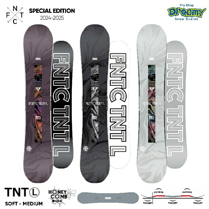24-25 FNTC エフエヌティーシー TNT L LOWダブルキャンバー グランドトリック ソフトフレックス グラトリ オールラウンド スノーボード 板 2025モデル 正規品 | ★ ...