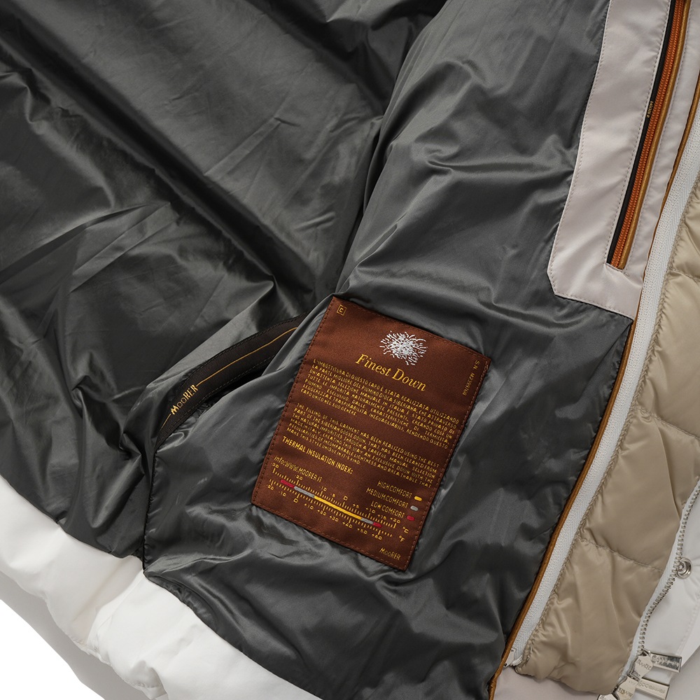 MOORER ムーレー JESSE-STP ジェシー ポリエステル ボンバージャケット型 ダウンブルゾン WHITE 【国内正規品】 返品交換 ...