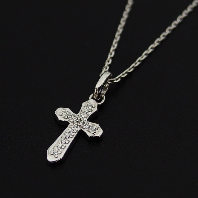 シンパシーオブソウル Smooth Cross Pendant - Silver w/CZ Necklace Set｜アーストライブ