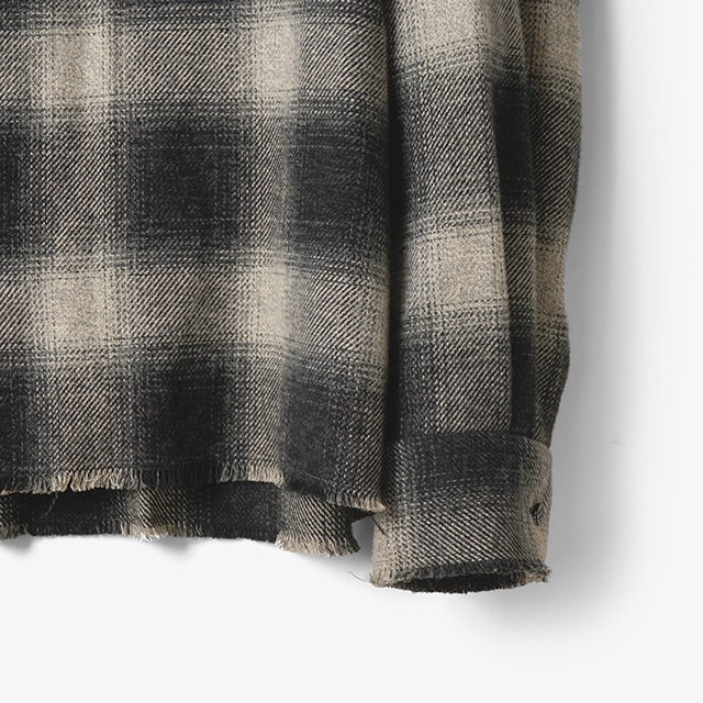Name. / OMBRE CHECK CUT-OFF BOX SHORT SHIRT｜アーストライブ