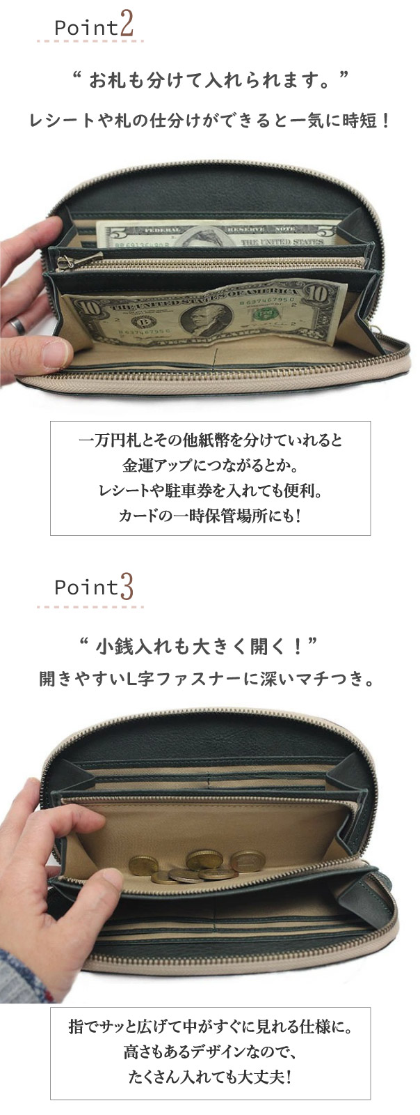 studio.s レディース 長財布 ラウンドファスナー 本革 牛革 レザー スタディオエス koro コロ 953-SS-6D104