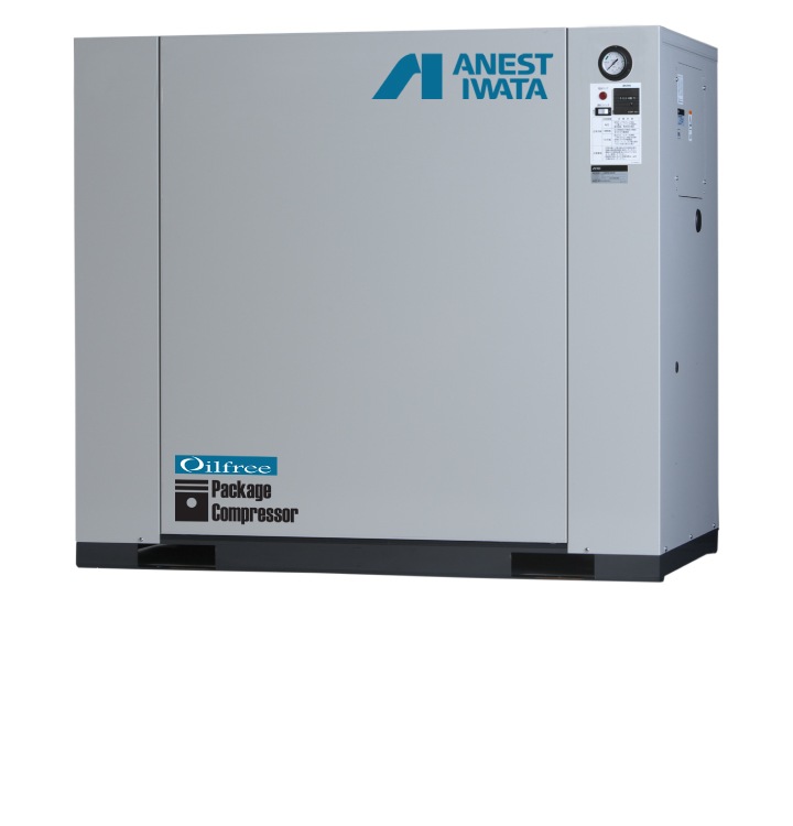 CFP110CF-8.5 アネスト岩田 オイルフリーレシプロパッケージコンプレッサー | 出力:11kW 吐出し空気量:1140L/min 制御圧力:0.7～0.85MPa 騒音値:62dB ...