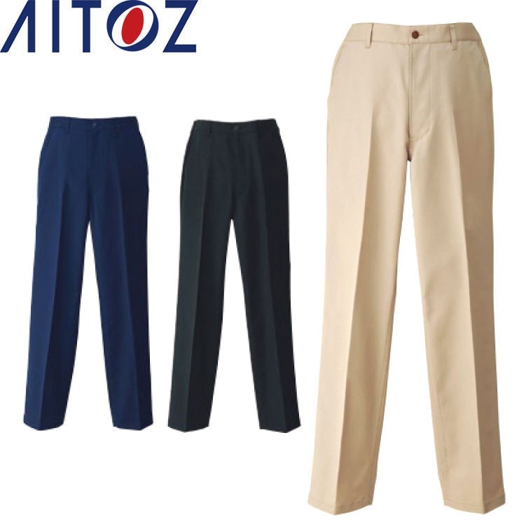 AITOZ HS2604 メンズチノパンノータック S M L LL 3L 4L 5L 6L 【作業服 作業着 アイトス】 | アイトス-AITOZ | Sunny Shopping