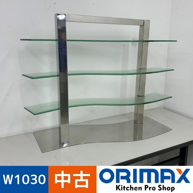 【値下げ】【中古】 A07641 スイーツスタンド 3段 ガラス棚 W1030 x D440 x H750 mm 【業務用】【店舗用】【車上 ...