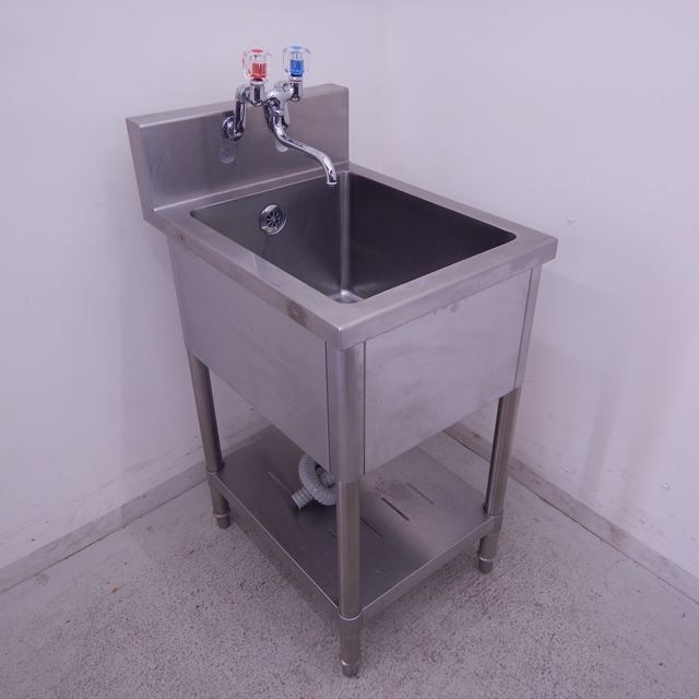 1槽シンク 中古 W450×D600×H800(+150) バックガードあり 蛇口付き | 板金（シンク・作業台・他）,シンク,1槽シンク | 新品・中古厨房機器通販サイト ORIMAX.JP