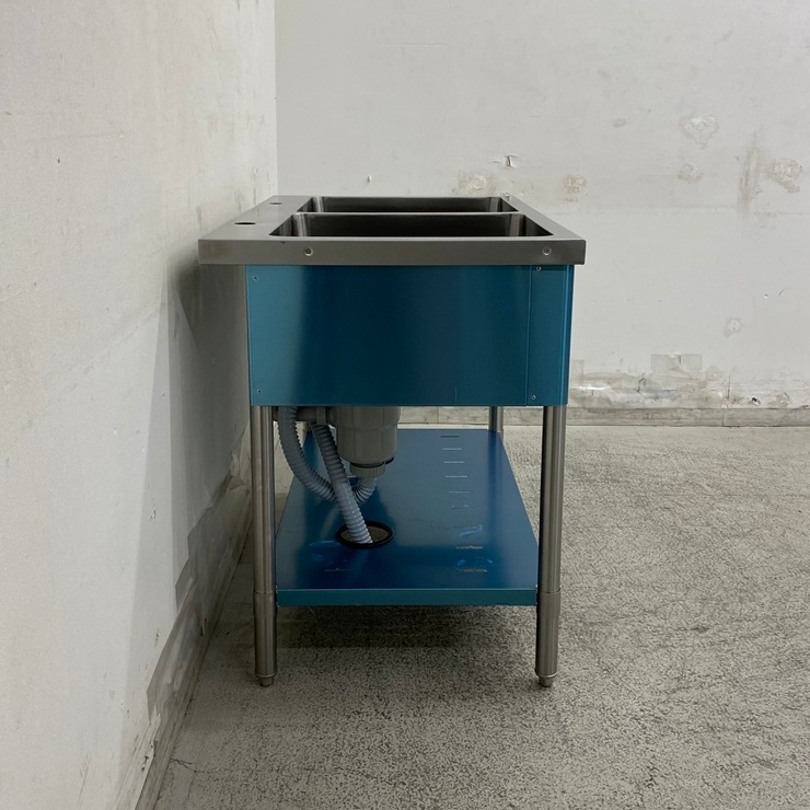 【中古】 A09307 2槽シンク バックガード無しタイプ マルゼン BS2-096N ステンレス 流し台 W900 x D600 x H800 mm 【業務用】【厨房用】【家財おまかせ便 ...