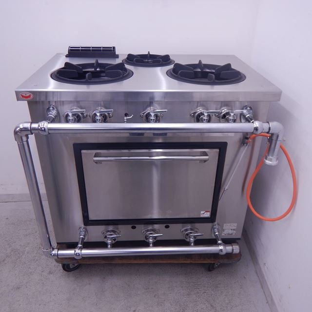 マルゼン ガスレンジ 中古 MGRD-096D 3口 オーブン付き W900xD600(+130)xH820(+45) LPガス 2016年製 | 熱調理機器,ガスレンジ | 新品・中古厨房 ...