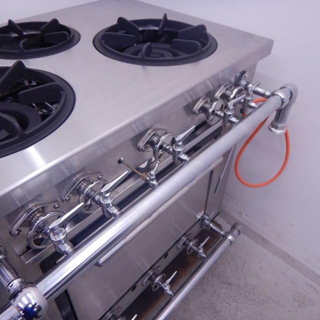 マルゼン ガスレンジ 中古 MGRD-096D 3口 オーブン付き W900xD600(+130)xH820(+45) LPガス 2016年製 | 熱調理機器,ガスレンジ | 新品・中古厨房 ...