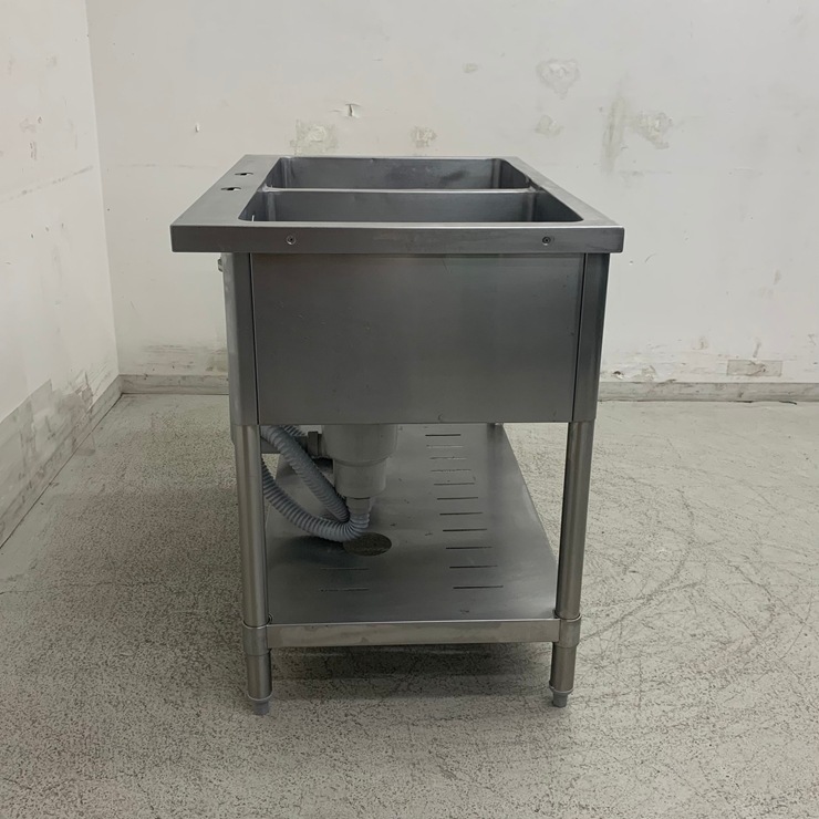 【ただいま商談中】【中古】 A08751 2槽シンク バックガード無しタイプ ステンレス 流し台 W900 x D600 x H800 mm 【業務用】【厨房用】【家財おまかせ便】 | 板金 ...